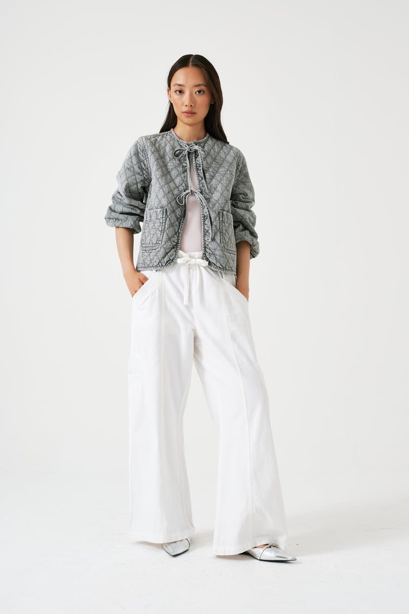 Seventy + Mochi Aria Quilted Jacket in Silver Lining – blue Saffron Walden