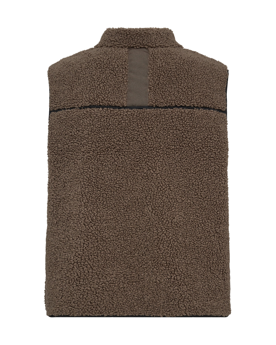 *LAST ONE!* Mos Mosh Rowe Teddy Waistcoat in Falcon – blue Saffron Walden